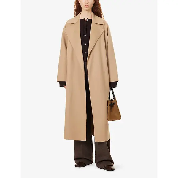 Max Mara Brushed Wool Belted Coat - Camel