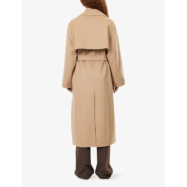 Max Mara Brushed Wool Belted Coat - Camel
