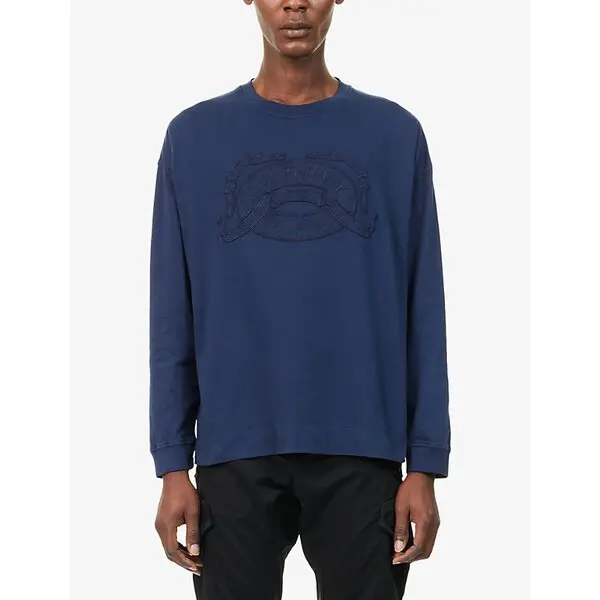 C.P. COMPANY Brand-embroidered Cotton T-shirt