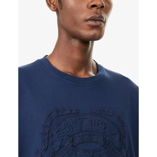 C.P. COMPANY Brand-embroidered Cotton T-shirt