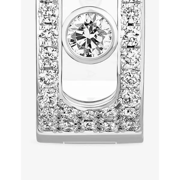 Messika Move Noa Diamond Hoop Earrings In 18ct Gold - White
