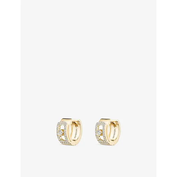 Messika Move Noa 18ct Gold And 0.30ct Diamond Hoop Earrings - Yellow