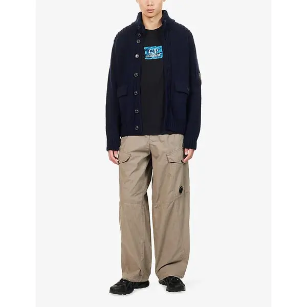 C.P. COMPANY Wool Knit Cardigan - Total Eclipse