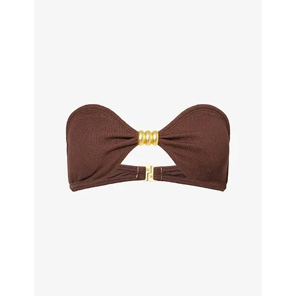 4TH & RECKLESS Giulia Crinkle Bandeau Bikini Top