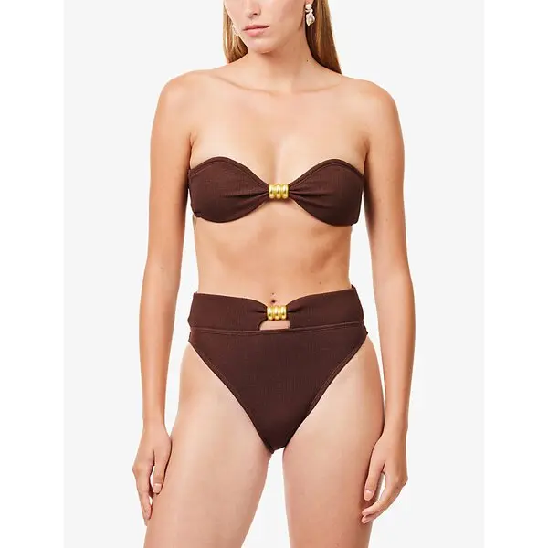4TH & RECKLESS Giulia Crinkle Bandeau Bikini Top