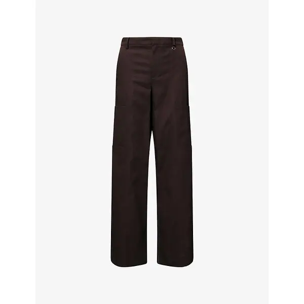 Vince Panelled Wide-leg Stretch-cotton Trousers