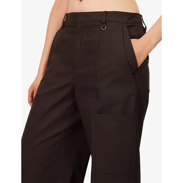 Vince Panelled Wide-leg Stretch-cotton Trousers