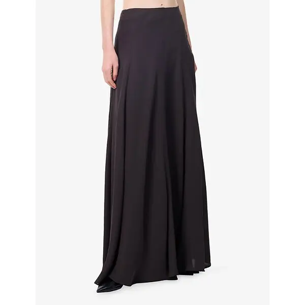RUOHAN Aeris Pleated Silk Maxi Skirt