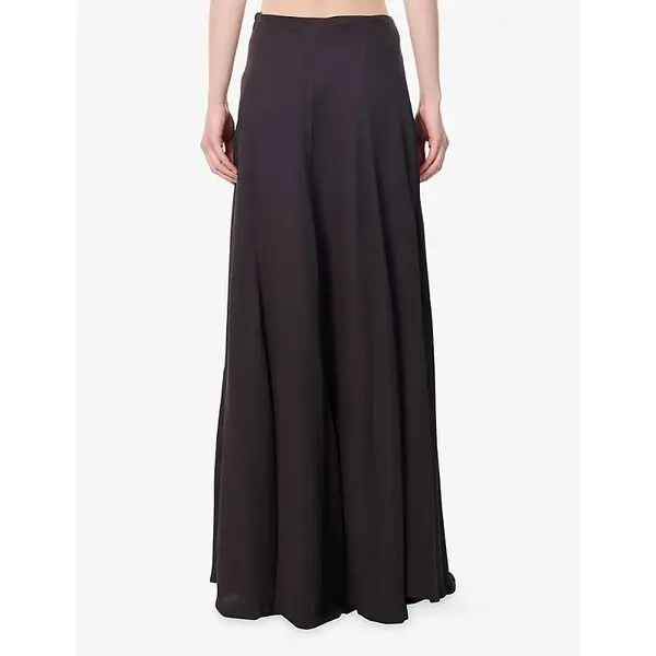 RUOHAN Aeris Pleated Silk Maxi Skirt