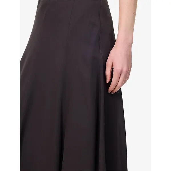 RUOHAN Aeris Pleated Silk Maxi Skirt