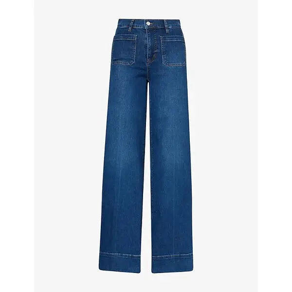 FRAME Le Slim Palazzo Long Stretch-denim Jeans
