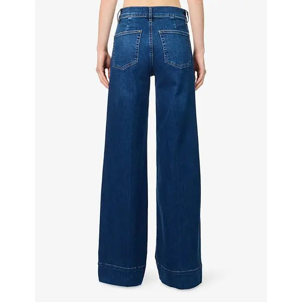 FRAME Le Slim Palazzo Long Stretch-denim Jeans