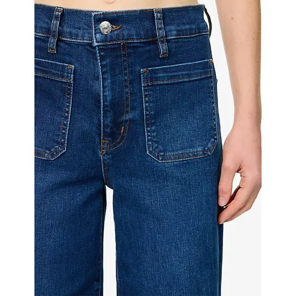 FRAME Le Slim Palazzo Long Stretch-denim Jeans