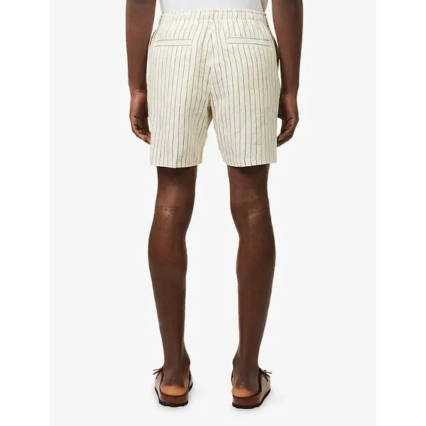 Orlebar Brown Alex Striped Linen-and-cotton Shorts