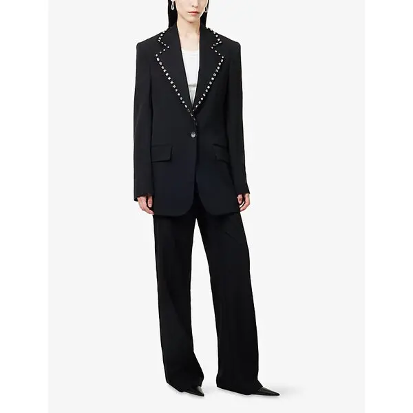 Stella McCartney Embellished Single-breasted Wool Blazer