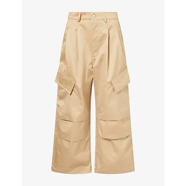 NAHMIAS Oversized Wide-leg Cotton Cargo Trousers