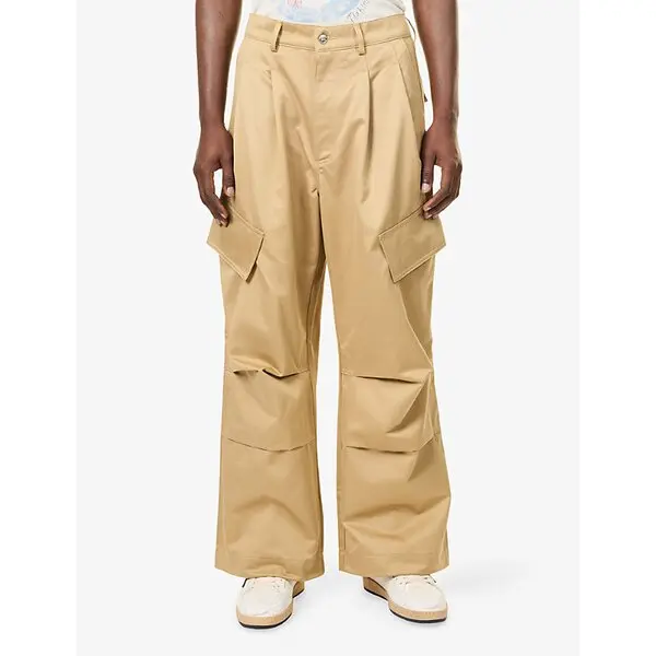 NAHMIAS Oversized Wide-leg Cotton Cargo Trousers