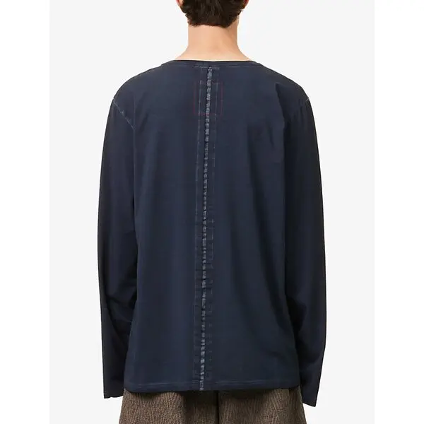 UMA WANG Seam-detail Long-sleeved Stretch-cotton T-shirt