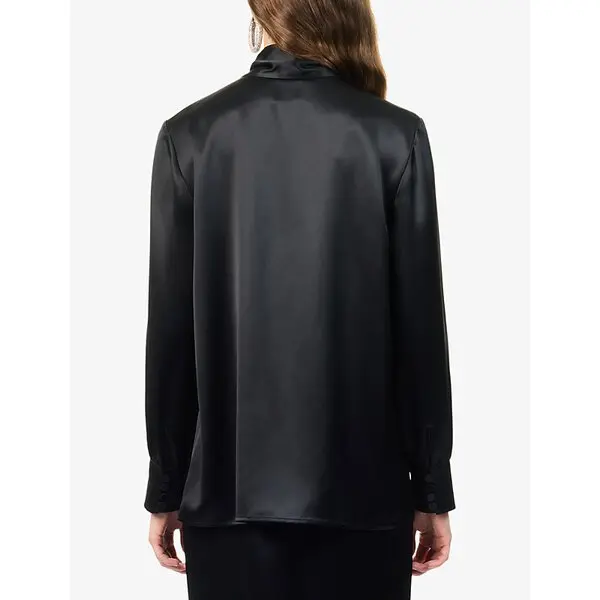Huishan Zhang Draped Satin Blouse