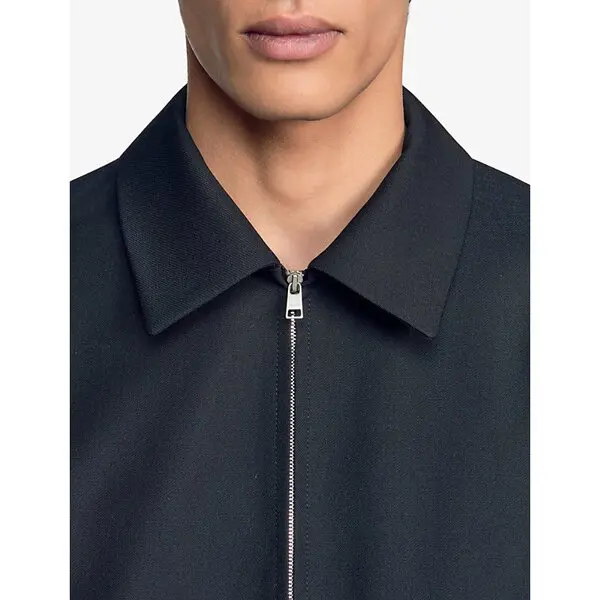 Sandro Zip-up Wool-blend Jacket - Black