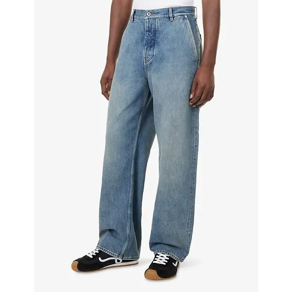 Loewe Suede Patch-pocket Denim Jeans