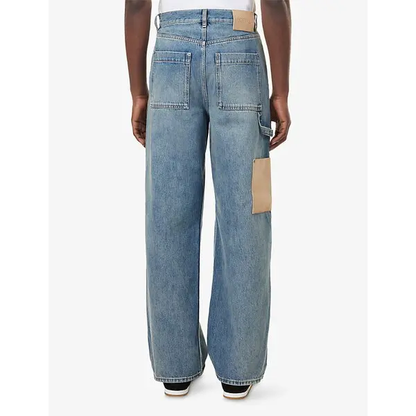 Loewe Suede Patch-pocket Denim Jeans