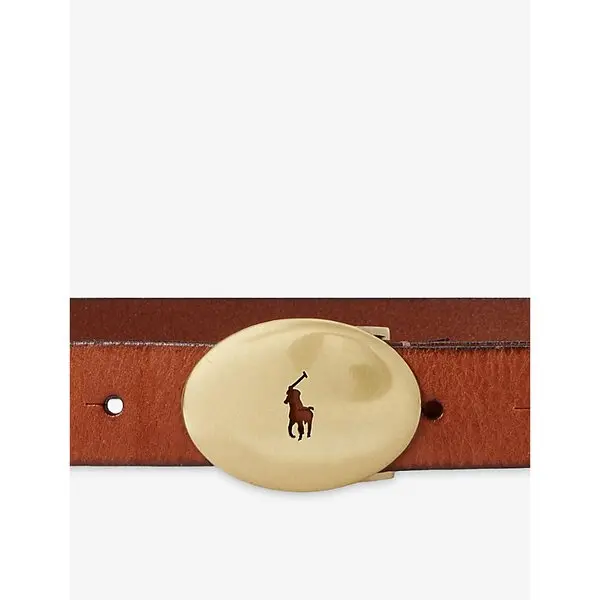 Polo Ralph Lauren Round-buckle Leather Belt - Cuoio