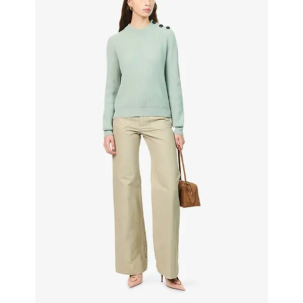BLAZÉ MILANO Button Detailed Wool And Cashmere Jumper