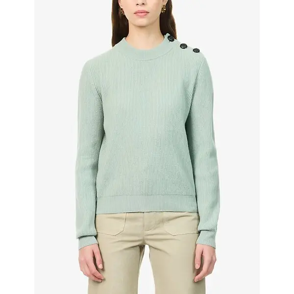 BLAZÉ MILANO Button Detailed Wool And Cashmere Jumper