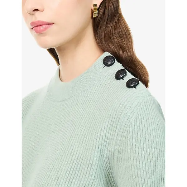 BLAZÉ MILANO Button Detailed Wool And Cashmere Jumper
