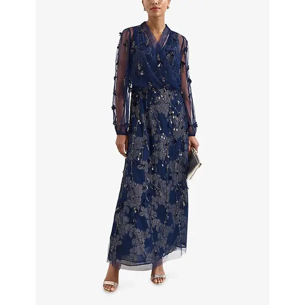 PHASE EIGHT Romita Embellished Floral Maxi Dress
