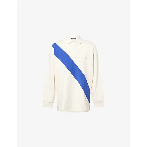 WALES BONNER Prism Striped Cotton Rugby Top