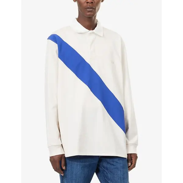 WALES BONNER Prism Striped Cotton Rugby Top