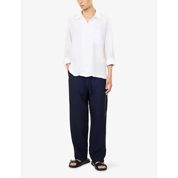 FRAME Straight-leg Linen Trousers