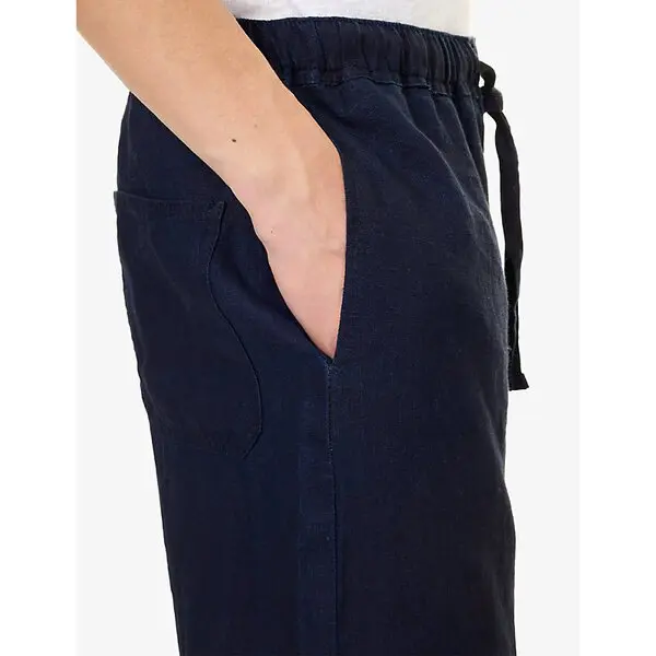 FRAME Straight-leg Linen Trousers