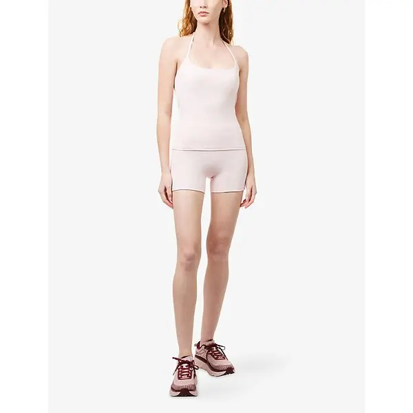 ADANOLA Ultimate Halter Cross Back Stretch-jersey Top