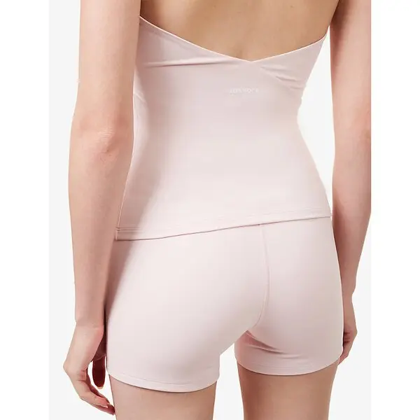 ADANOLA Ultimate Halter Cross Back Stretch-jersey Top