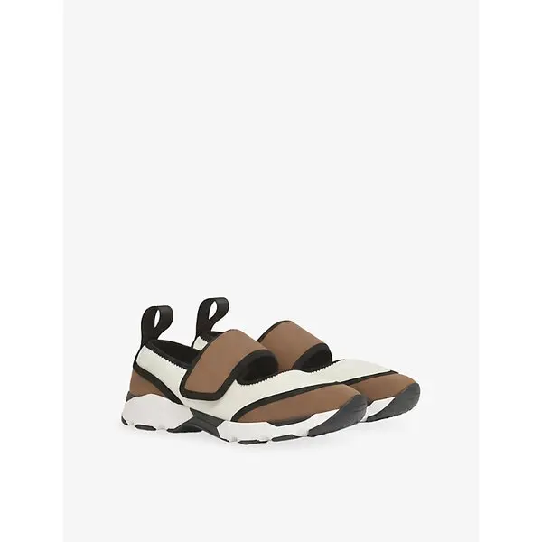 Marni Panelled Woven Trainers With Hook-and-loop Fastening