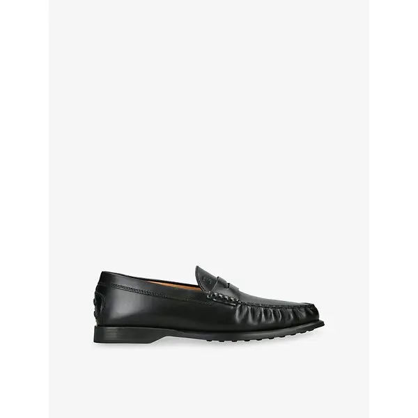 TOD'S Arricciato Leather Loafers