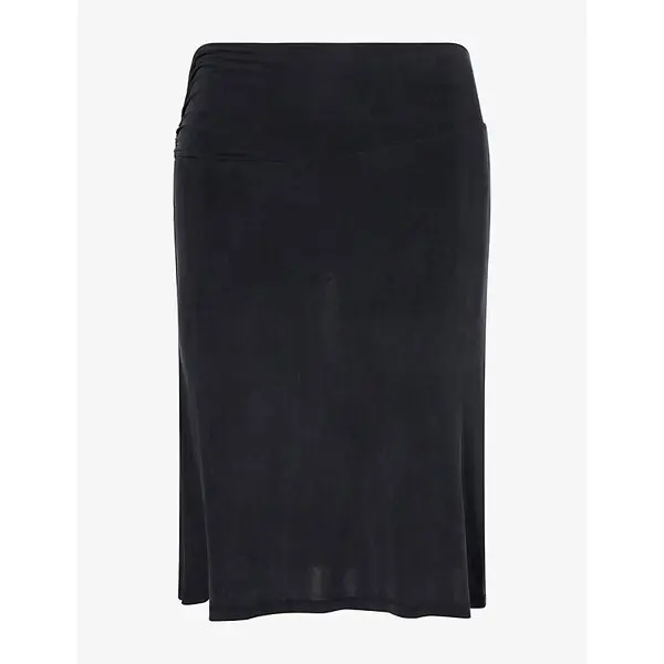 PEACHY DEN Low-rise Stretch-jersey Midi Skort
