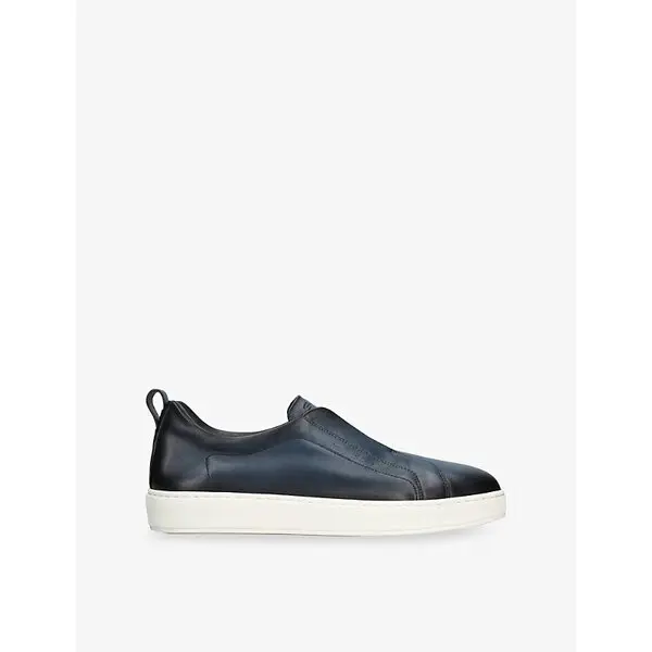 Santoni Victory Unlined Leather Trainers