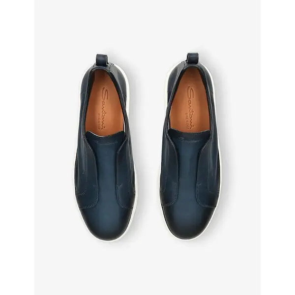 Santoni Victory Unlined Leather Trainers
