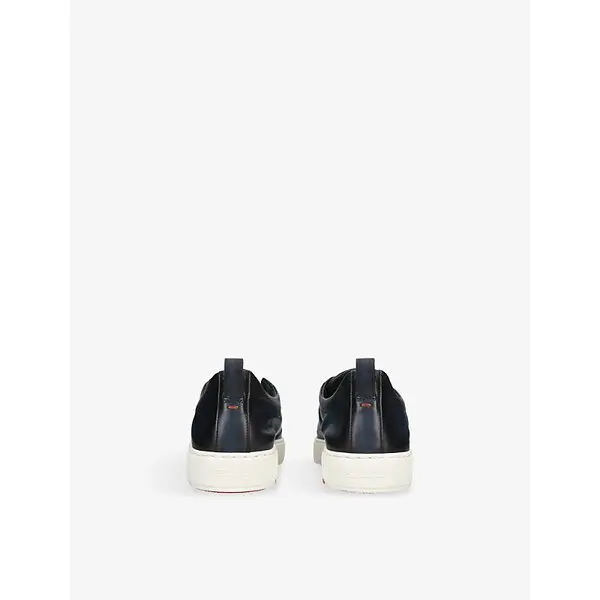 Santoni Victory Unlined Leather Trainers