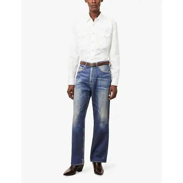AUSTIN POST Daybreak Dobby Striped Cotton Shirt