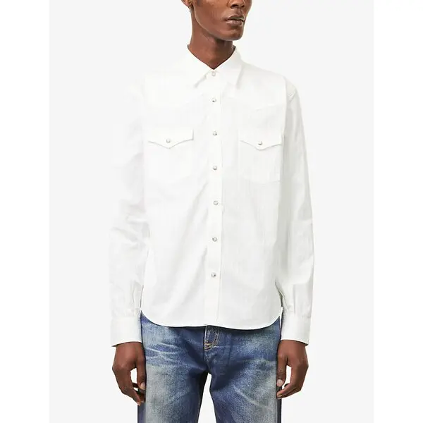 AUSTIN POST Daybreak Dobby Striped Cotton Shirt