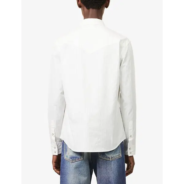 AUSTIN POST Daybreak Dobby Striped Cotton Shirt