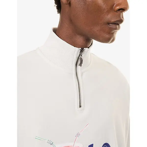 NOT BORING Awar Qalb Graphic-print Cotton Sweatshirt