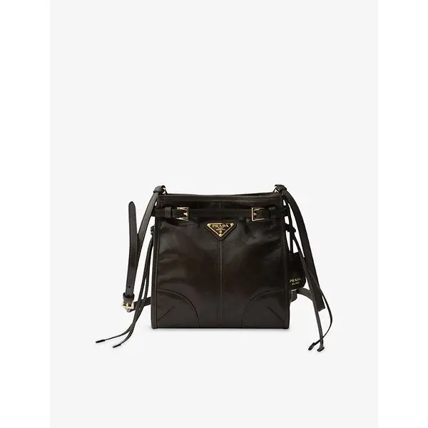 Prada Bonnie Leather Mini Shoulder Bag - Green