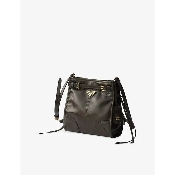 Prada Bonnie Leather Mini Shoulder Bag - Green