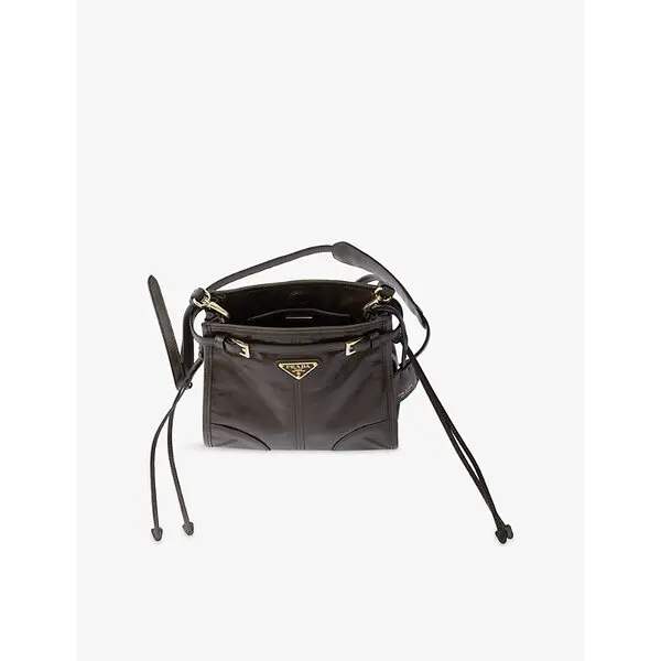 Prada Bonnie Leather Mini Shoulder Bag - Green